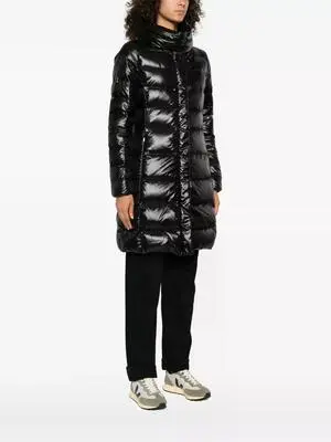 FAY Quilted Stand-collar Coat - Black