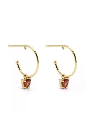 WOUTERS & HENDRIX 18k Yellow Heart Hoop Earrings - Gold