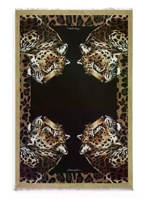 Dolce & Gabbana Leopard-print Beach Towel