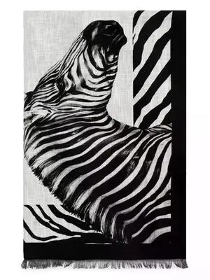 Dolce & Gabbana Zebra-print Beach Towel - Grey