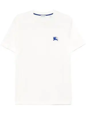 Burberry Equestrian Knight-embroidered T-shirt Neutrals
