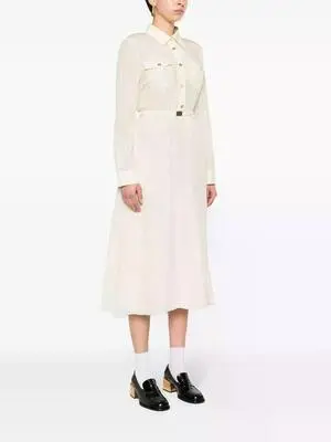 Miu Miu Micro-dot Crepe Midi Dress