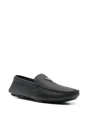 Prada Triangle Logo Loafers - Black