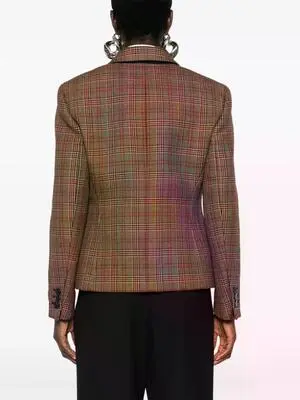 Prada Plaid Check Virgin Wool Blazer
