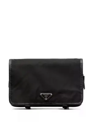 Prada Triangle-logo Wash Bag - Black
