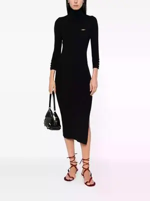 Elisabetta Franchi Ribbed Roll-neck Dress