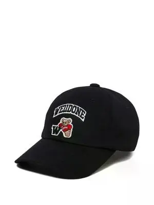 We11Done Bear-motif Baseball Cap - Black