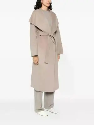 Soft Goat Belted Coat - Neutrals