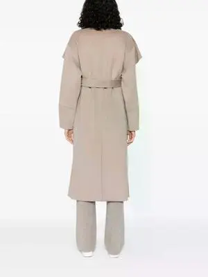 Soft Goat Belted Coat - Neutrals