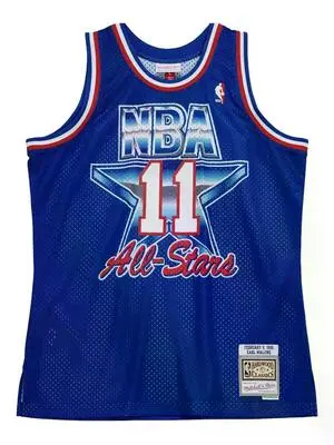 Mitchell & Ness Nba Karl Malone 1992 All Star West Jersey Top - Blue
