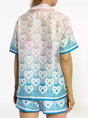 Casablanca Heart-monogram Silk Shirt