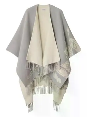 Burberry Wool Blend Scarf - Grey