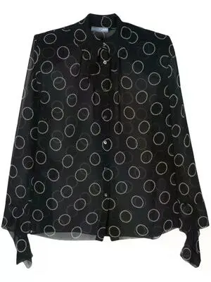 Prada Graphic-print Semi-sheer Shirt
