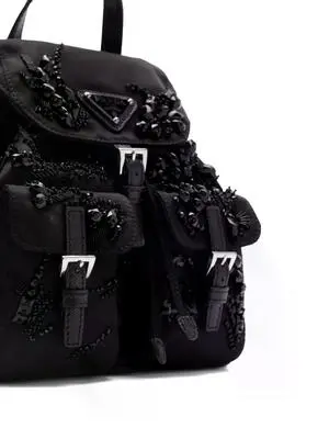 Prada Enamel Triangle-logo Backpack