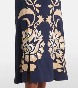La DoubleJ Buy Me A Martini Floral Satin Midi Dress - Multicoloured