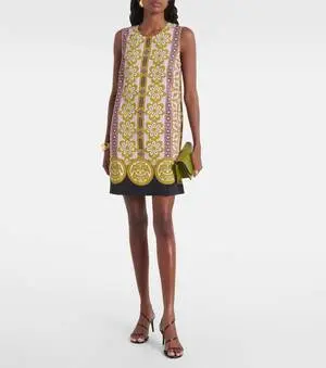 La DoubleJ Printed Stretch Satin Tunic Minidress - Multicoloured