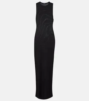 Wardrobe.NYC Racer Cotton-blend Maxi Dress - Black