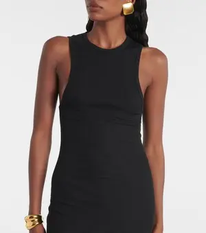 Wardrobe.NYC Racer Cotton-blend Maxi Dress - Black