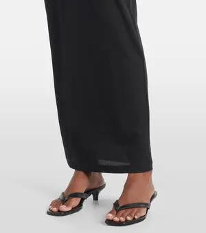 Wardrobe.NYC Racer Cotton-blend Maxi Dress - Black