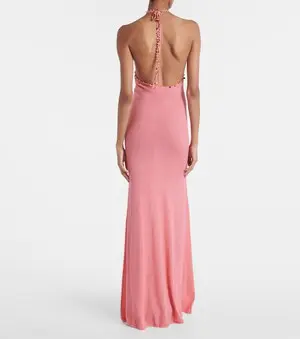 Christopher Esber Beach Quartz Embellished Maxi Dress
