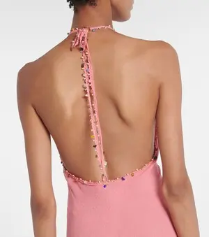 Christopher Esber Beach Quartz Embellished Maxi Dress