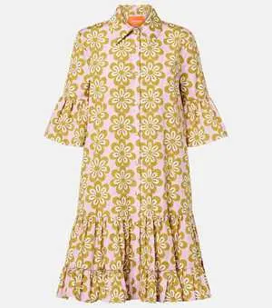 La DoubleJ Choux Floral Cotton Poplin Shirt Dress - Multicoloured