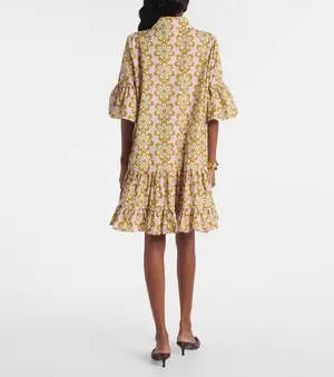 La DoubleJ Choux Floral Cotton Poplin Shirt Dress - Multicoloured