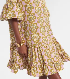 La DoubleJ Choux Floral Cotton Poplin Shirt Dress - Multicoloured