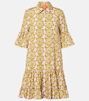 La DoubleJ Choux Floral Cotton Poplin Shirt Dress - Multicoloured