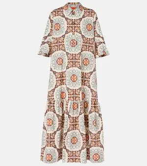 La DoubleJ Artemis Printed Cotton Poplin Shirt Dress - Multicoloured