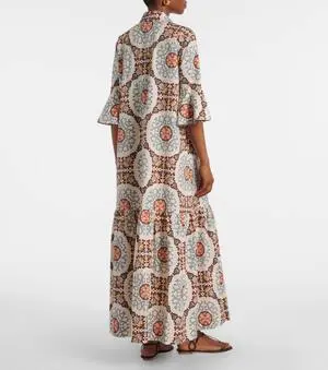 La DoubleJ Artemis Printed Cotton Poplin Shirt Dress - Multicoloured