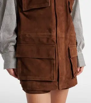 THE FRANKIE SHOP Turin Oversized Suede Jacket