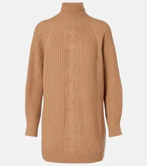 Max Mara Alcazar Wool And Cashmere Turtleneck Sweater - Brown