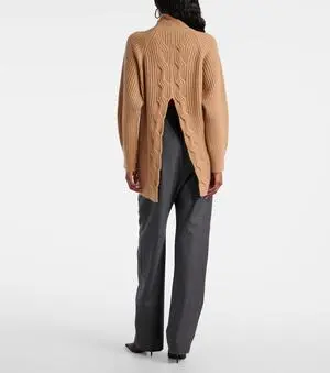 Max Mara Alcazar Wool And Cashmere Turtleneck Sweater - Brown