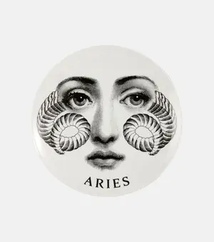 FORNASETTI Tema E Variazioni N.348 Aries Wall Plate - Black