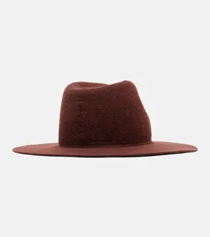 Ruslan Baginskiy Wool-blend Felt Fedora - Brown