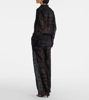 TOTEME Cotton And Silk Voile Wide-leg Pants