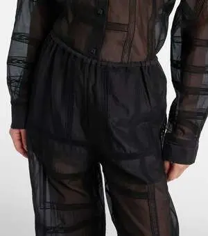 TOTEME Cotton And Silk Voile Wide-leg Pants