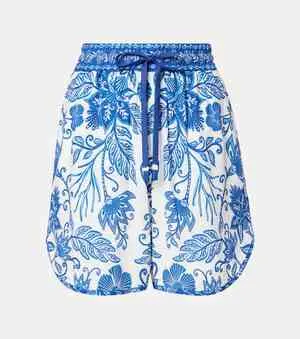 Farm Rio Shell Garden Shorts - Blue