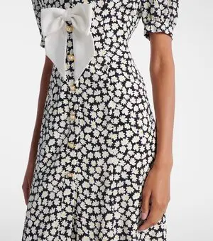 Alessandra Rich Floral-print Silk Midi Dress