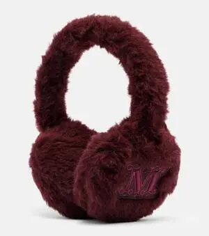 Max Mara Alpaca, Wool, And Silk Earmuffs - Burgundy