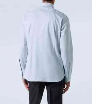 TOM FORD Checked Cotton Shirt - Blue