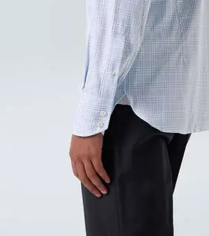 TOM FORD Checked Cotton Shirt - Blue