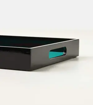 LES-OTTOMANS Seahorse Lacquered Wooden Tray