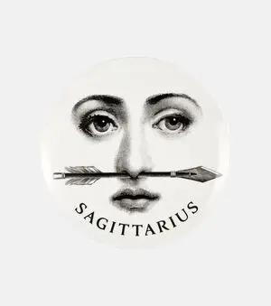 FORNASETTI Tema E Variazioni N.356 Sagittarius Wall Plate - Black