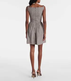 VIVIENNE WESTWOOD Mini Checked Draped Cocktail Dress