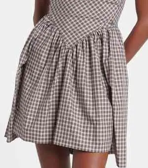 VIVIENNE WESTWOOD Mini Checked Draped Cocktail Dress