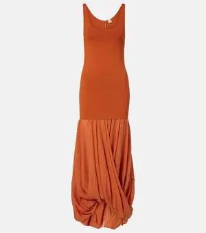TOTEME Cocoon Jersey Midi Dress - Orange