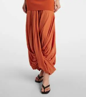 TOTEME Cocoon Jersey Midi Dress - Orange