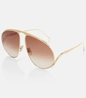 Loewe Hillock Aviator Sunglasses - Gold